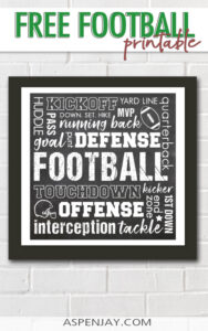 Free Football Printable Subway Art - Aspen Jay