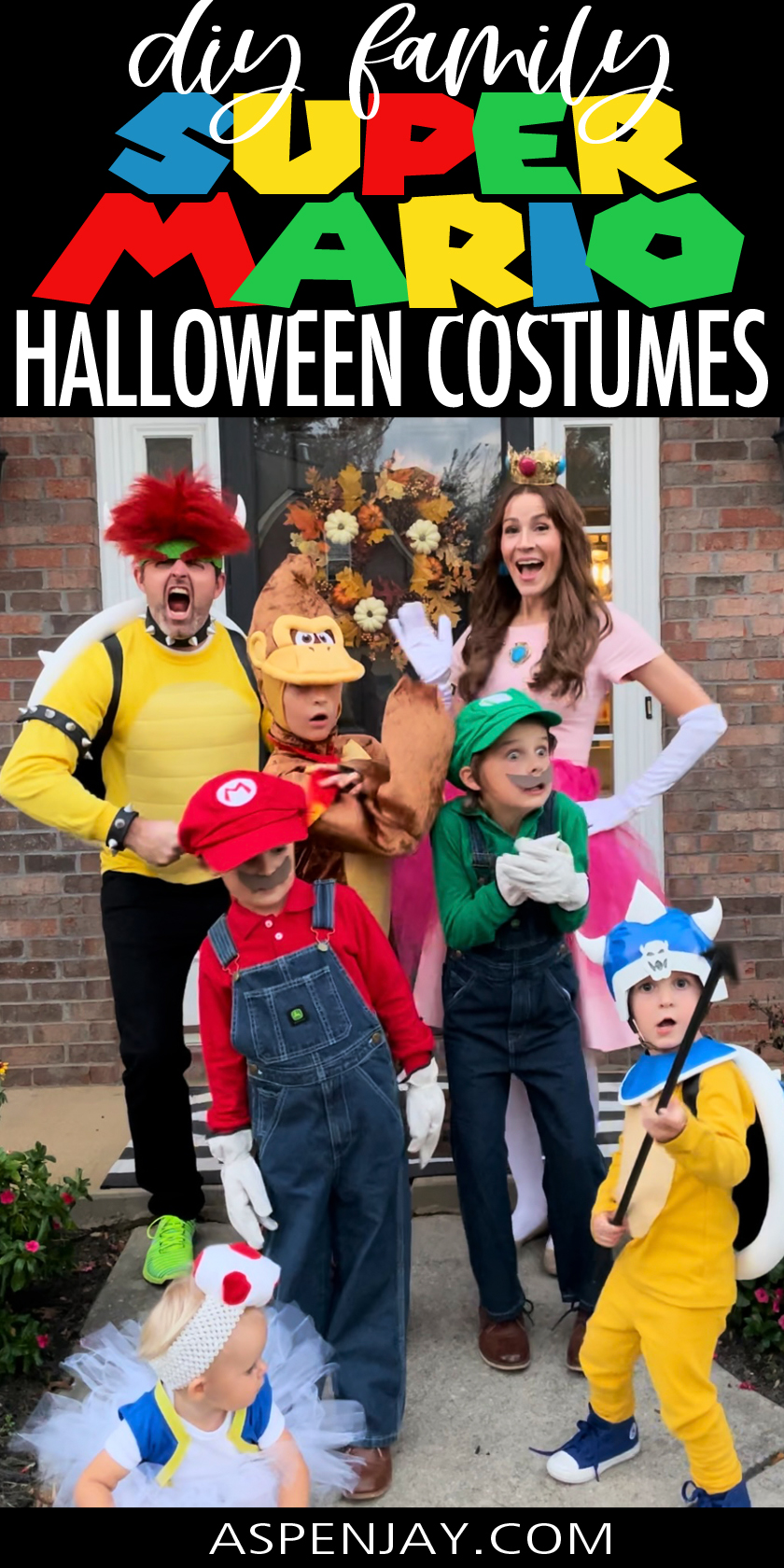 DIY Super Mario Family Costumes for Halloween, Let’s-a Go! - Aspen Jay