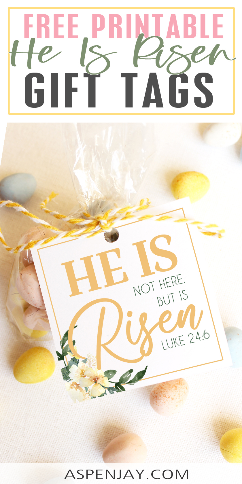 He is Risen Gift Tags To Spread Easter Cheer – Free Printable - Aspen Jay