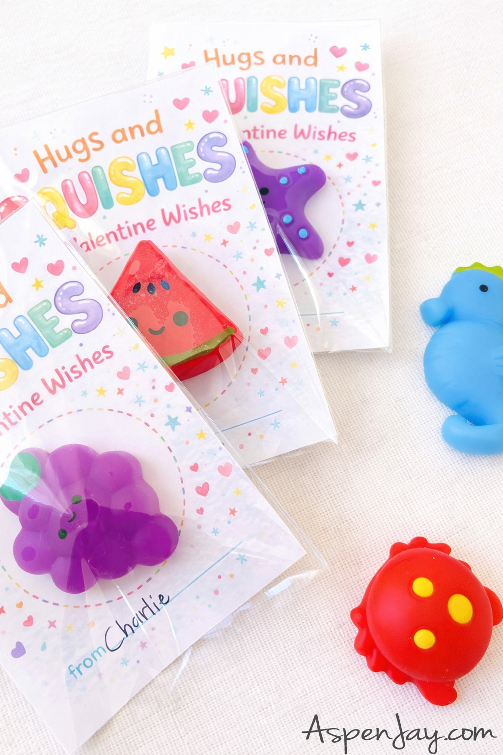 Squishy Valentine Cards (Free Non-Candy Hugs & Squishes Printable ...